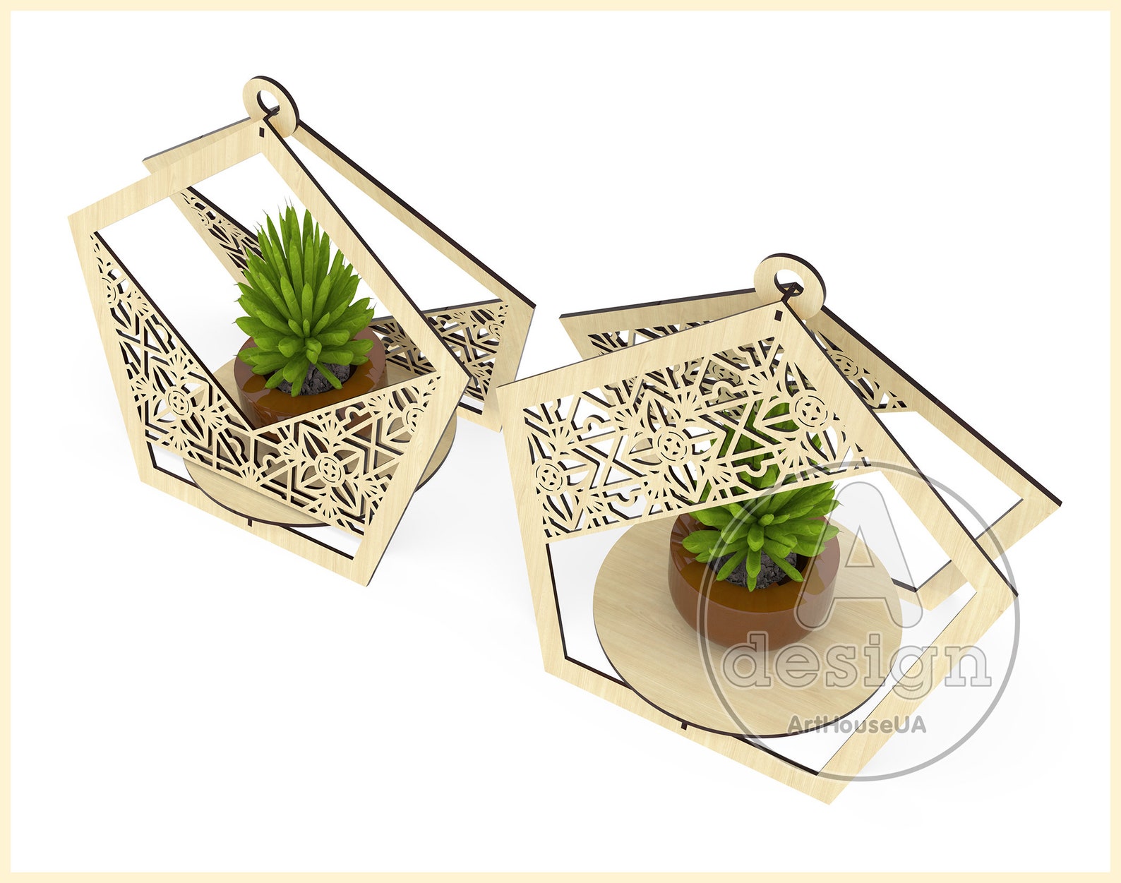 Hanging Planter Vector Plan Flowers Storage Basket Ready SVG - Etsy