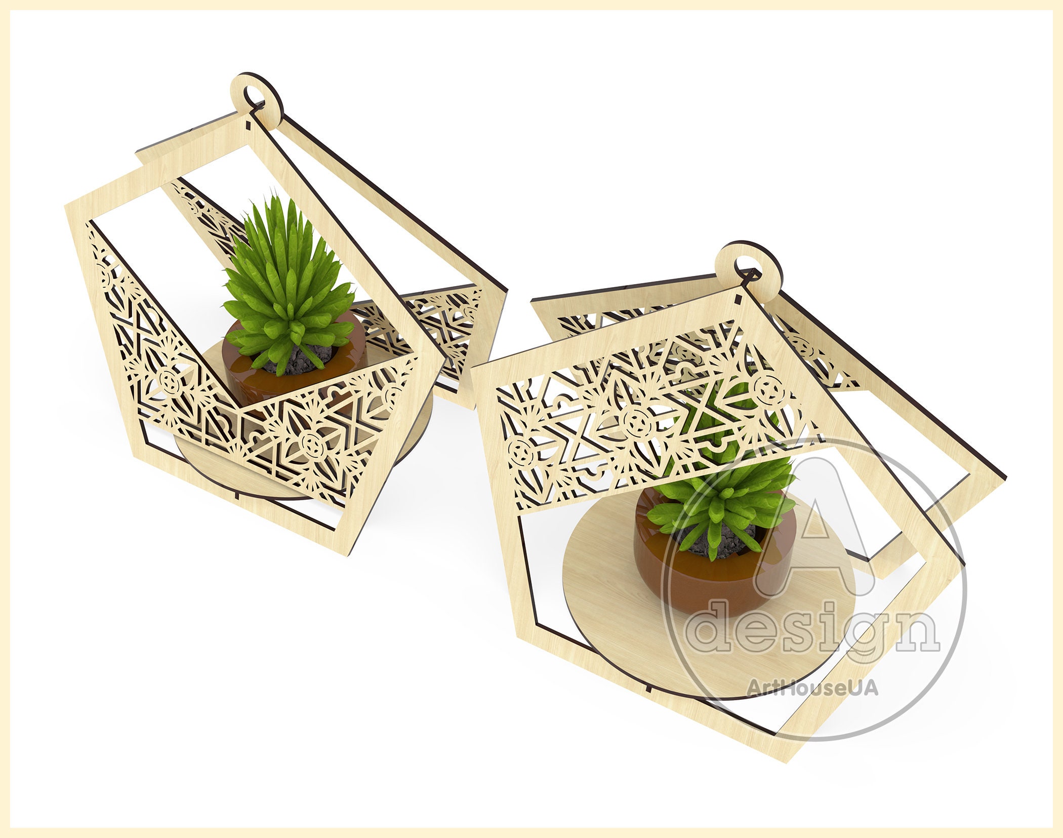 Hanging Planter Vector Plan Flowers Storage Basket Ready SVG - Etsy