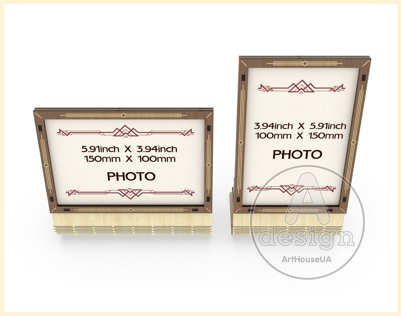 Photo Frame Vector File for Laser Cut and Glowforge Users Ready SVG ...