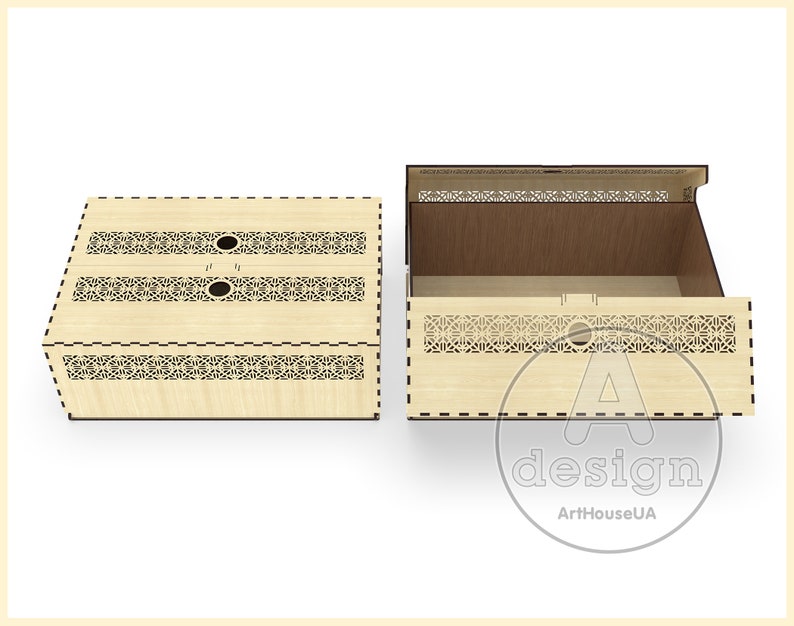 Jewelry Box SVG Vector for Laser Cut Unique Box for Threads - Etsy