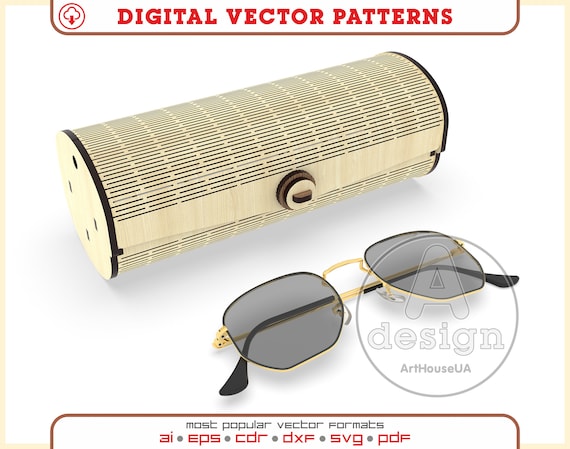 Glasses Case Vector File Wooden Case for Sun Glasses - Etsy