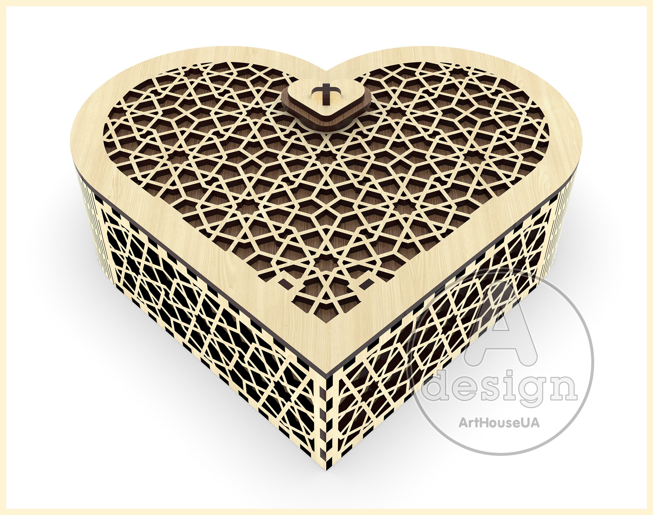 Vector de caja de madera Corte láser de caja de regalo | Etsy