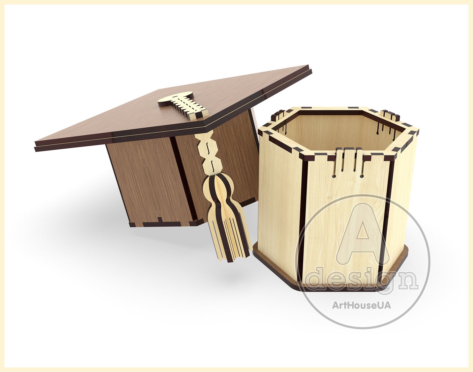 Graduation Cap Favor Box Glowforge Laser Cut File Graduation - Etsy