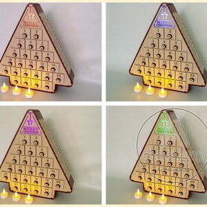 Advent Calendar Laser Cut Vector File, Christmas Advent Calendar ...