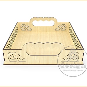 Vector File Tray for Laser Cut, DXF Files for Laser Tray, CNC Plan Tray ...