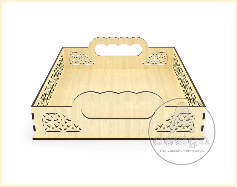 Vector File Tray for Laser Cut DXF Files for Laser Tray CNC | Etsy