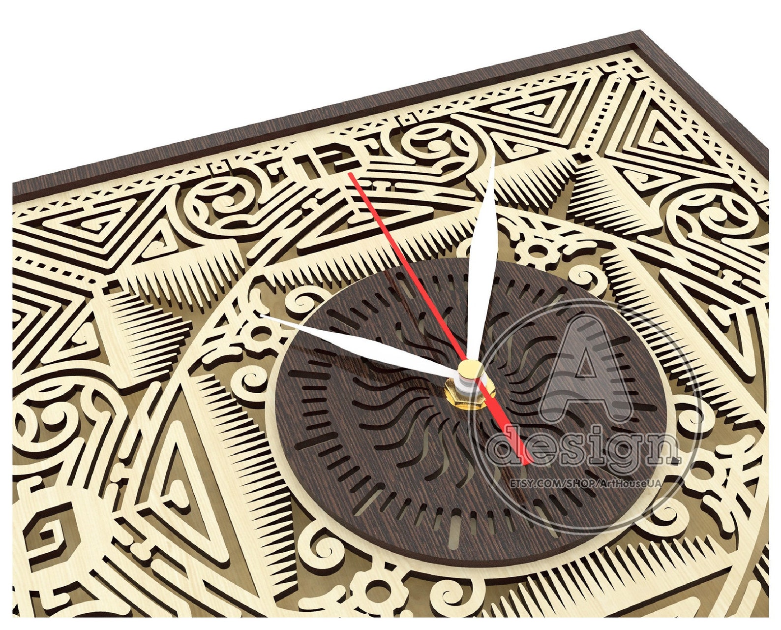 Wall Clock Pattern Clock Vector Clock Laser Cut Laser Cut - Etsy