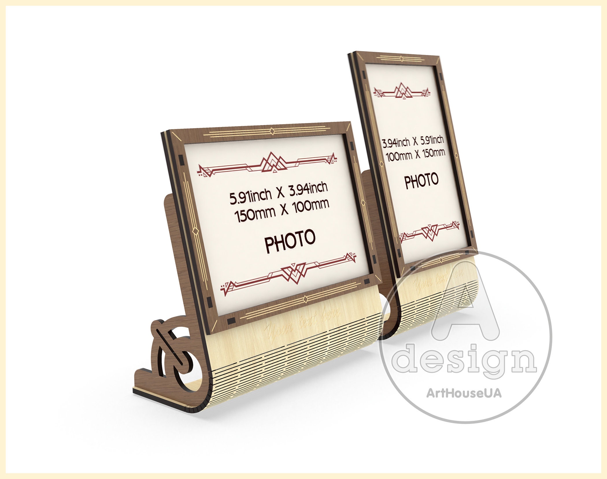 Photo Frame Vector File for Laser Cut and Glowforge Users Ready SVG ...