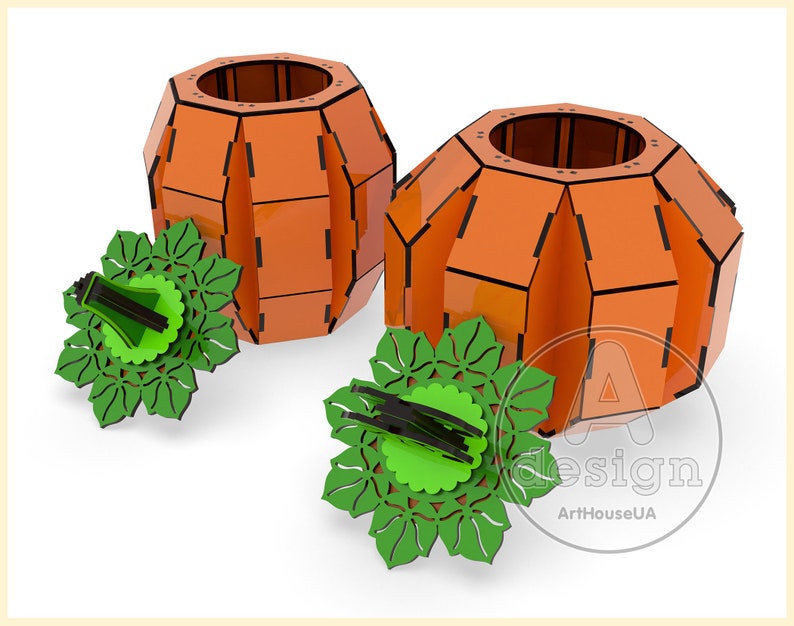 Two Pumpkin Boxes Vector Files for Laser Cut Machines and SVG - Etsy