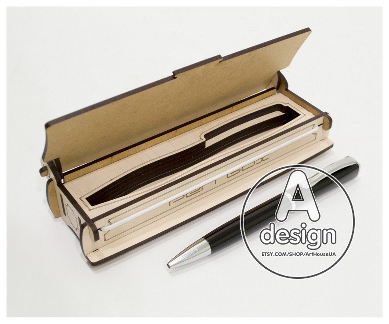 Wooden Pen Case Pen Box Pen Case Luxury Pen Case Vector - Etsy