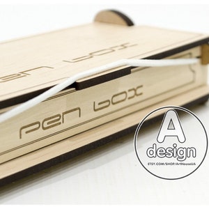 Wooden Pen Case, Pen Box, Pen Case, Luxury Pen Case, Vector Plan, Laser ...