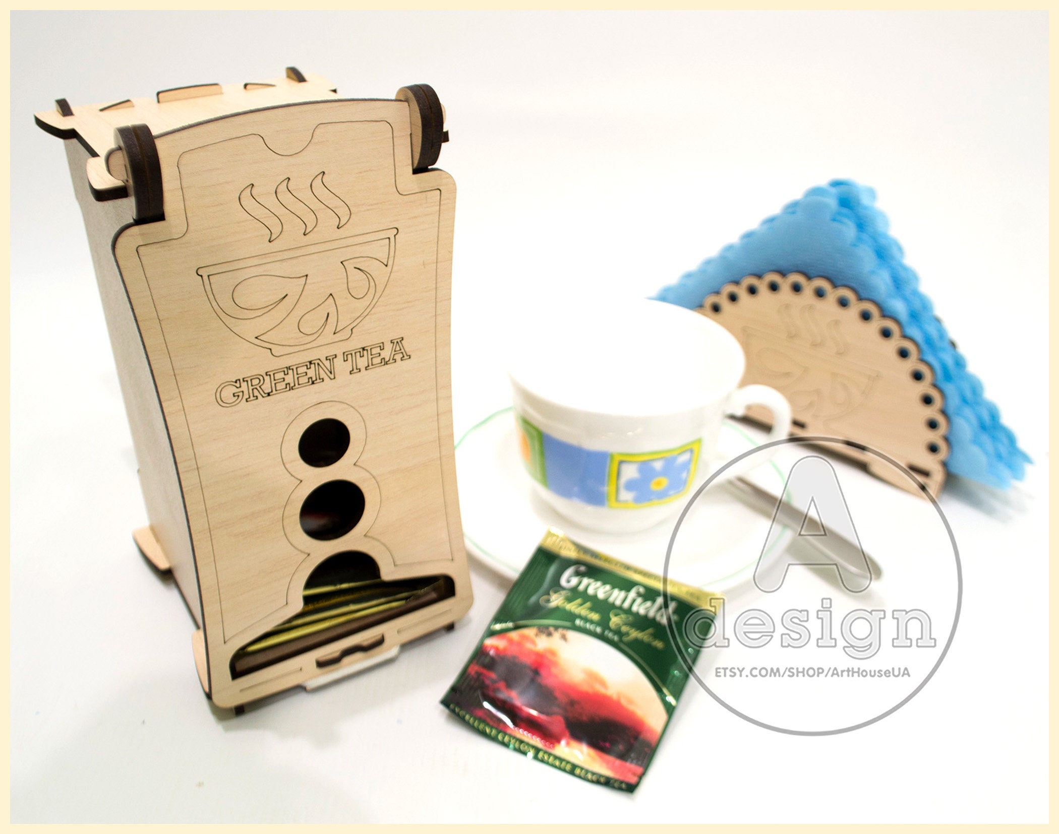 Tea house tea holder box tea bag dispenser tea bag holder | Etsy