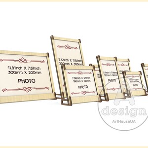 Photo Frame Laser Cut Vector File, Photo Frame Glowforge Ready SVG File ...