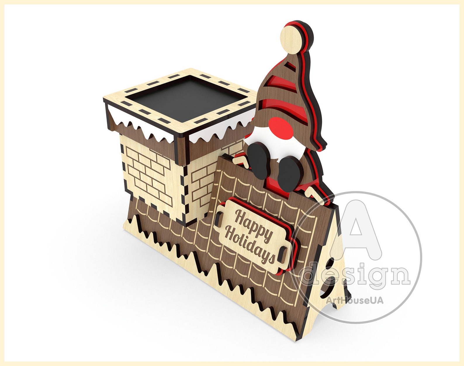 Gift Box in a Card SVG Vector File Laser Cutter and Glowforge User ...