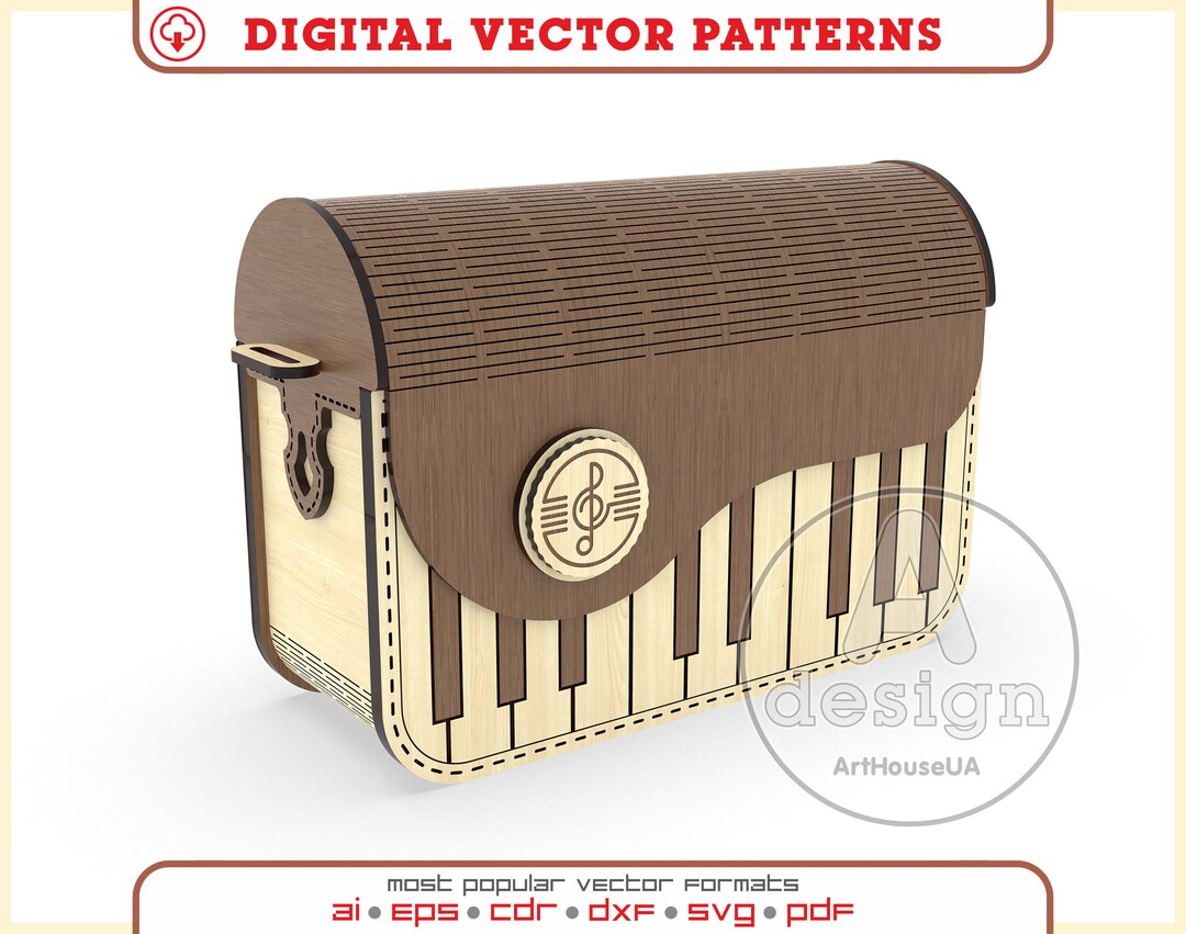 Wood Purse Vector File for Laser Cut Ready SVG, Handbag Vector File ...