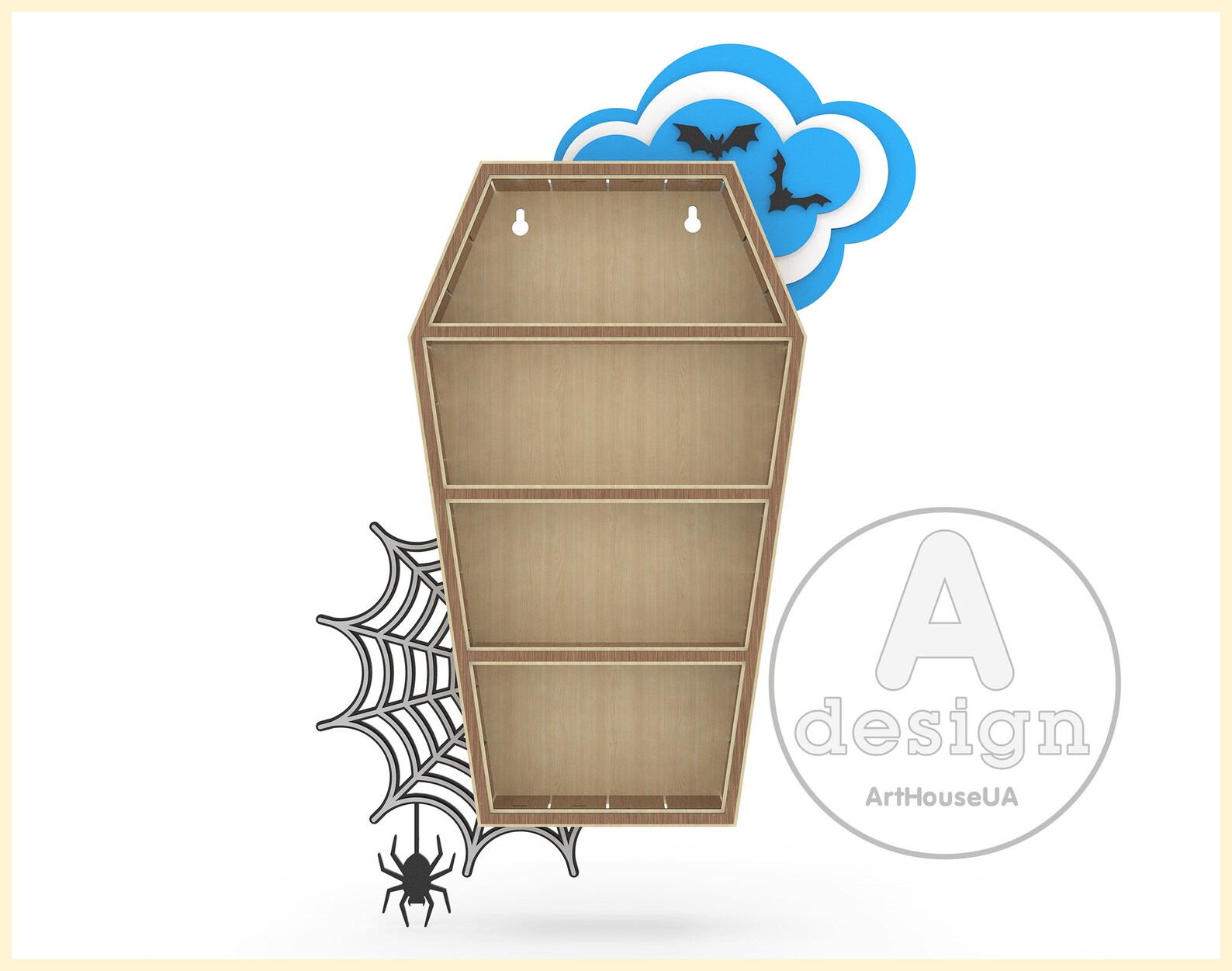 Coffin Shelf Vector Halloween Stand Tablet Stand Book Shelf - Etsy