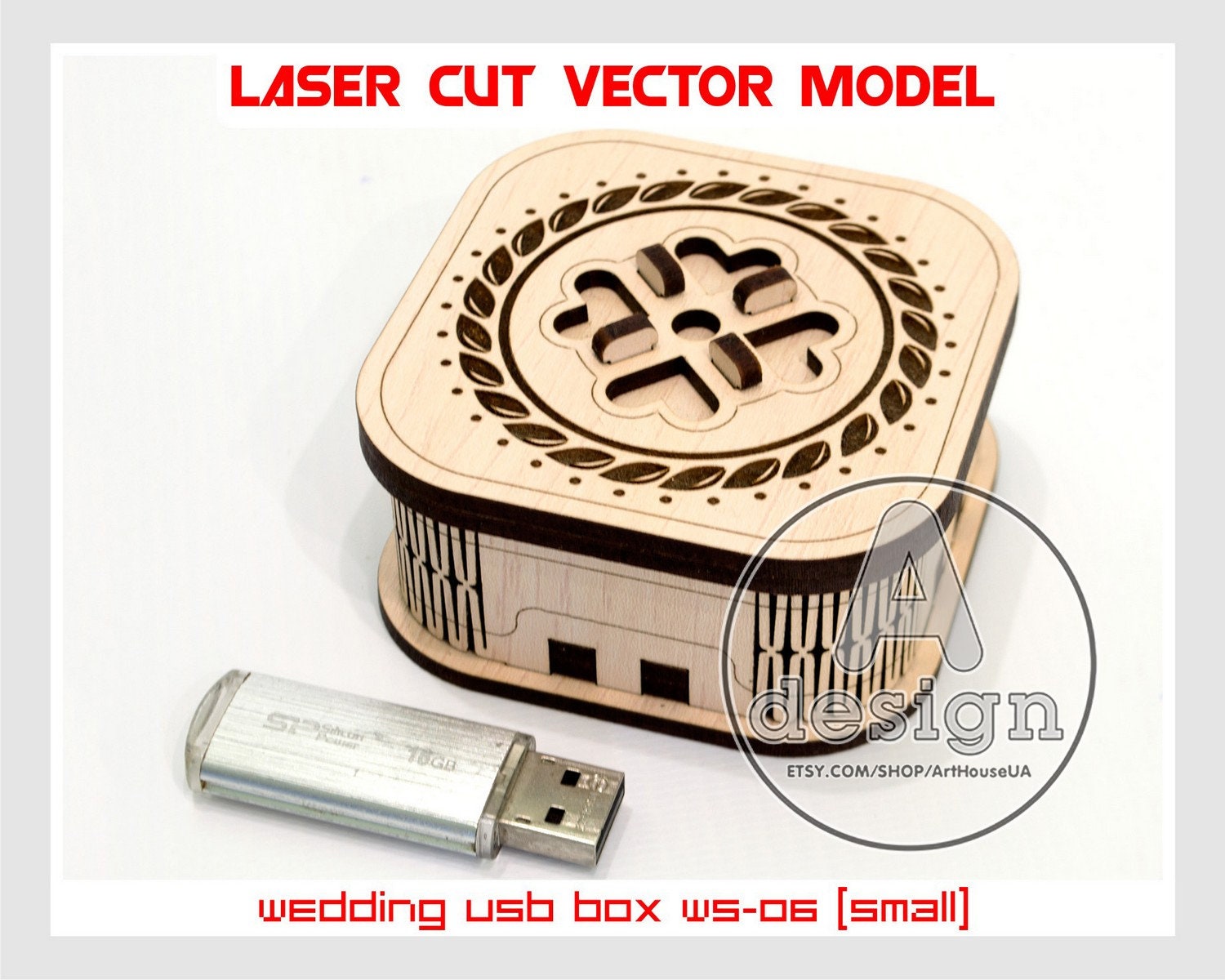 Box for USB Vector Wedding Story Usb Case Box Laser Cut | Etsy