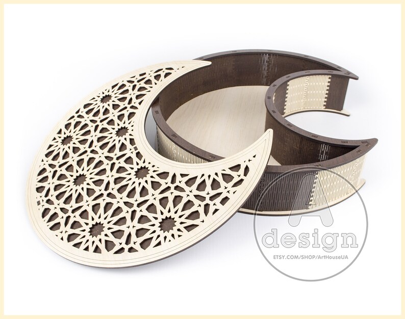 Box Moon Vector, Gift Box Laser, Plywood Box Laser, Wooden Box Laser ...