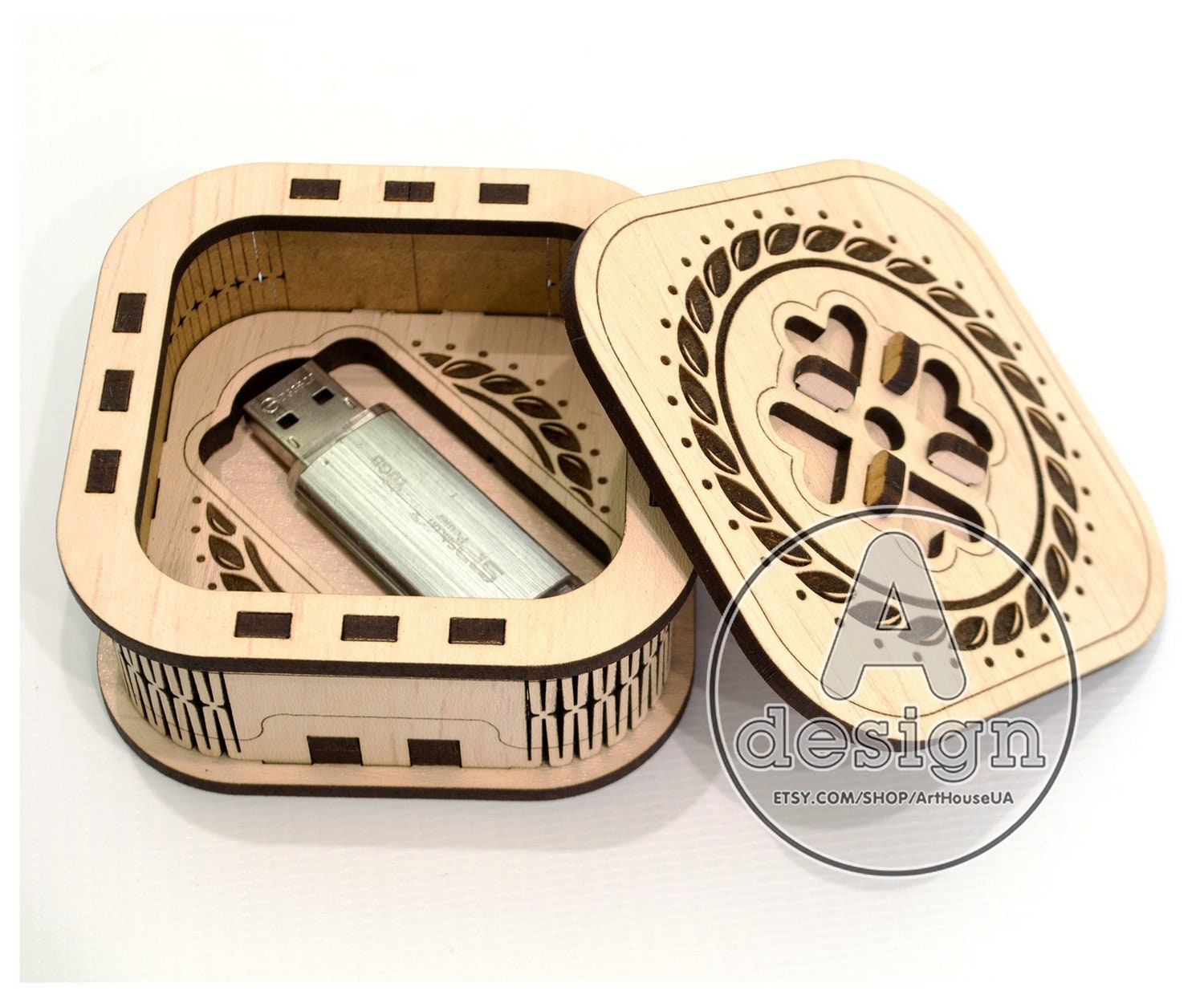 Box for USB Vector Wedding Story Usb Case Box Laser Cut | Etsy