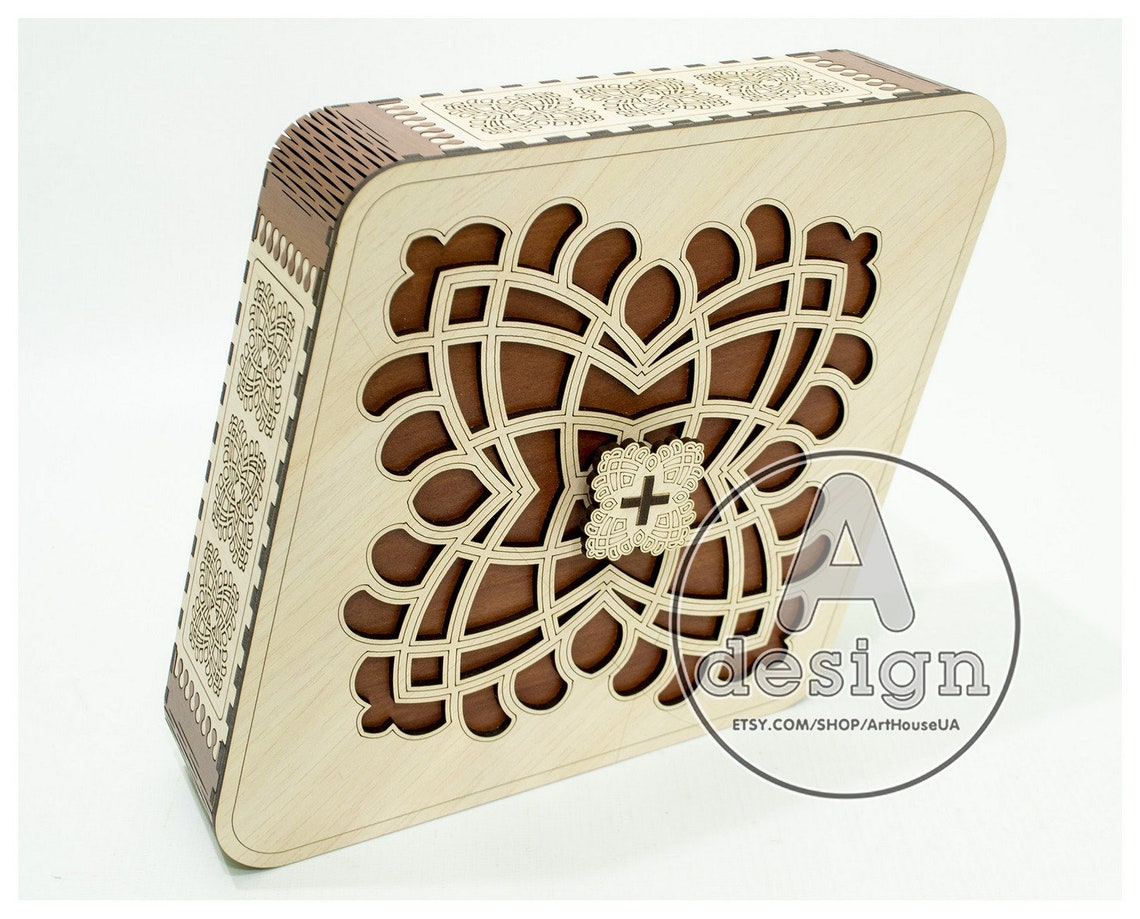 Wooden Box Gift Box Laser Cut Box Vector Plan Plywood Box - Etsy