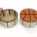 Basketball Candy Box Laser Cut Vector File, Gift Box Like Basketball ...