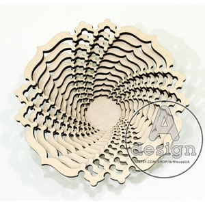 Bowl Laser Cut Vector File DXF, Basket Vector, Dish for Fruit Vector ...
