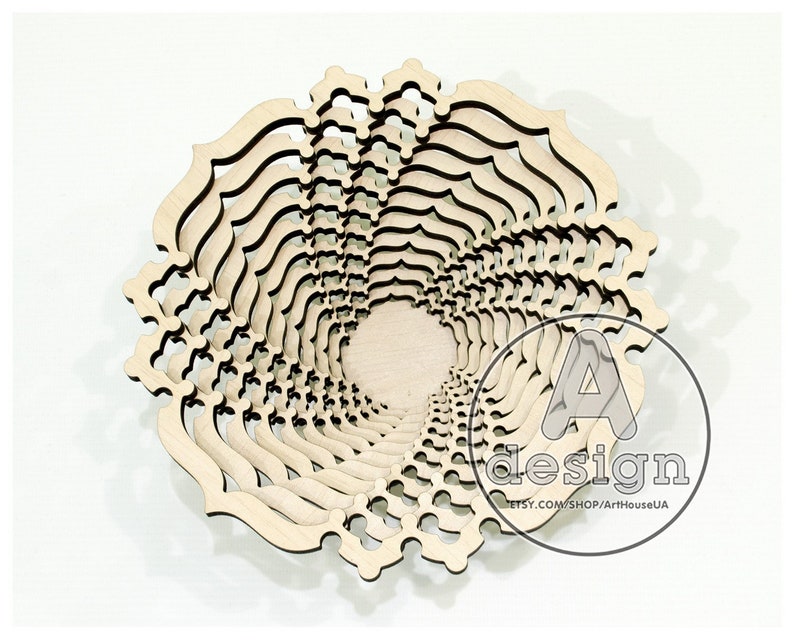 Bowl Laser Cut Vector File DXF Basket Vector Dish for Fruit - Etsy