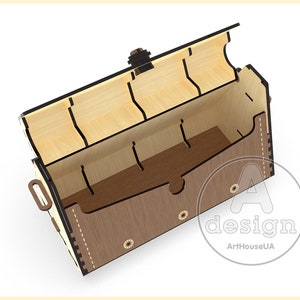 Wood Purse Vector File for Laser Cut Ready SVG, Handbag Vector File ...