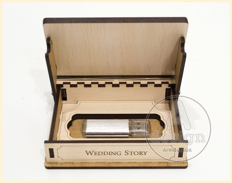 Box for USB Vector Wedding Story Usb Case Box Laser Cut - Etsy