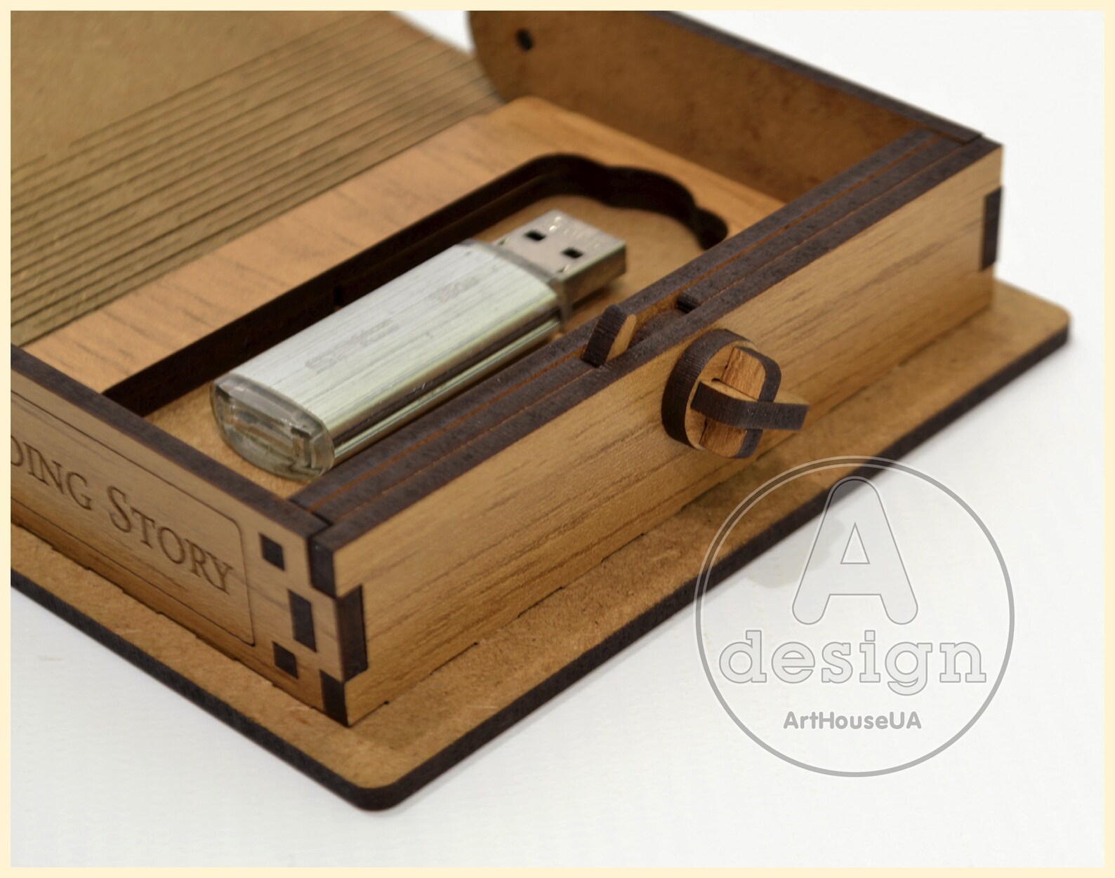 Box for USB Vector Wedding Story Usb Case Box Laser Cut - Etsy
