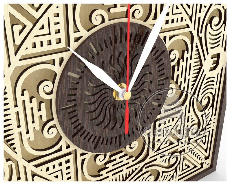 Wall Clock Pattern Clock Vector Clock Laser Cut Laser Cut | Etsy