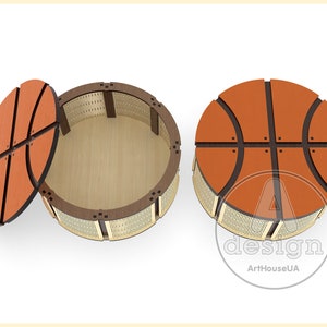 Basketball Candy Box Laser Cut Vector File, Gift Box Like Basketball ...