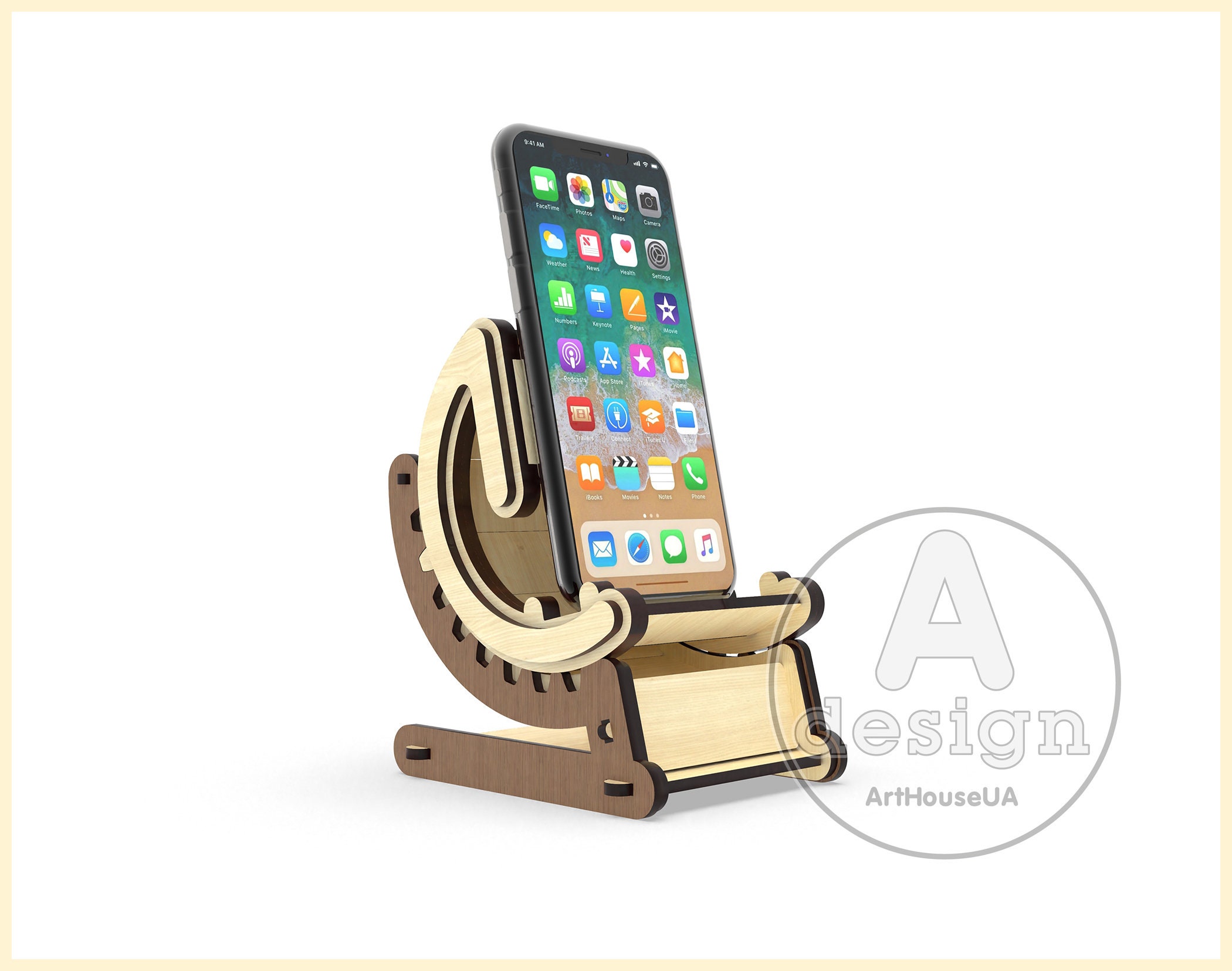 Cell Phone Stand, Plywood Cell Phone Holder, Cell Phone Stand Laser ...