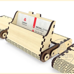Wooden Card Holder Vector for Laser Business Card Holder PDF - Etsy