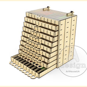 100 Pens Fountain Pen Collection Storage Case Laser Cut Vector File and ...