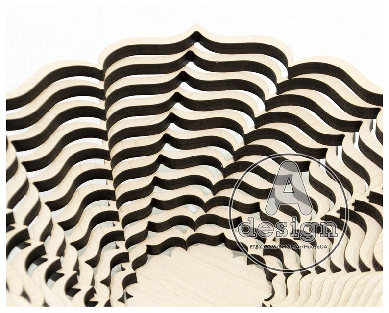 Bowl Laser Cut Vector File DXF Basket Vector Dish for Fruit - Etsy