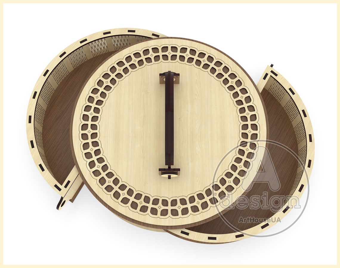 Wooden Circle Box Ready Vector for Glowforge SVG Gift Box - Etsy