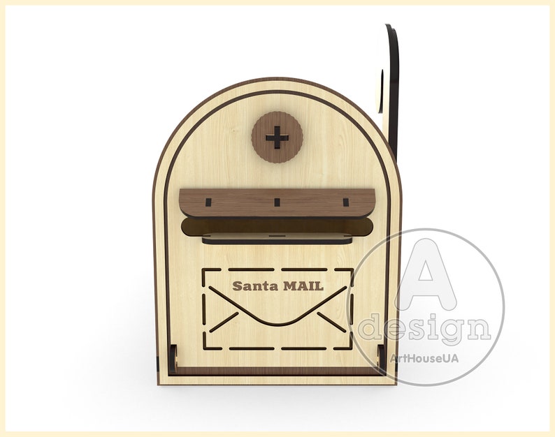 Letters To Santa Mailbox Svg File Laser Cutter Machines And Etsy