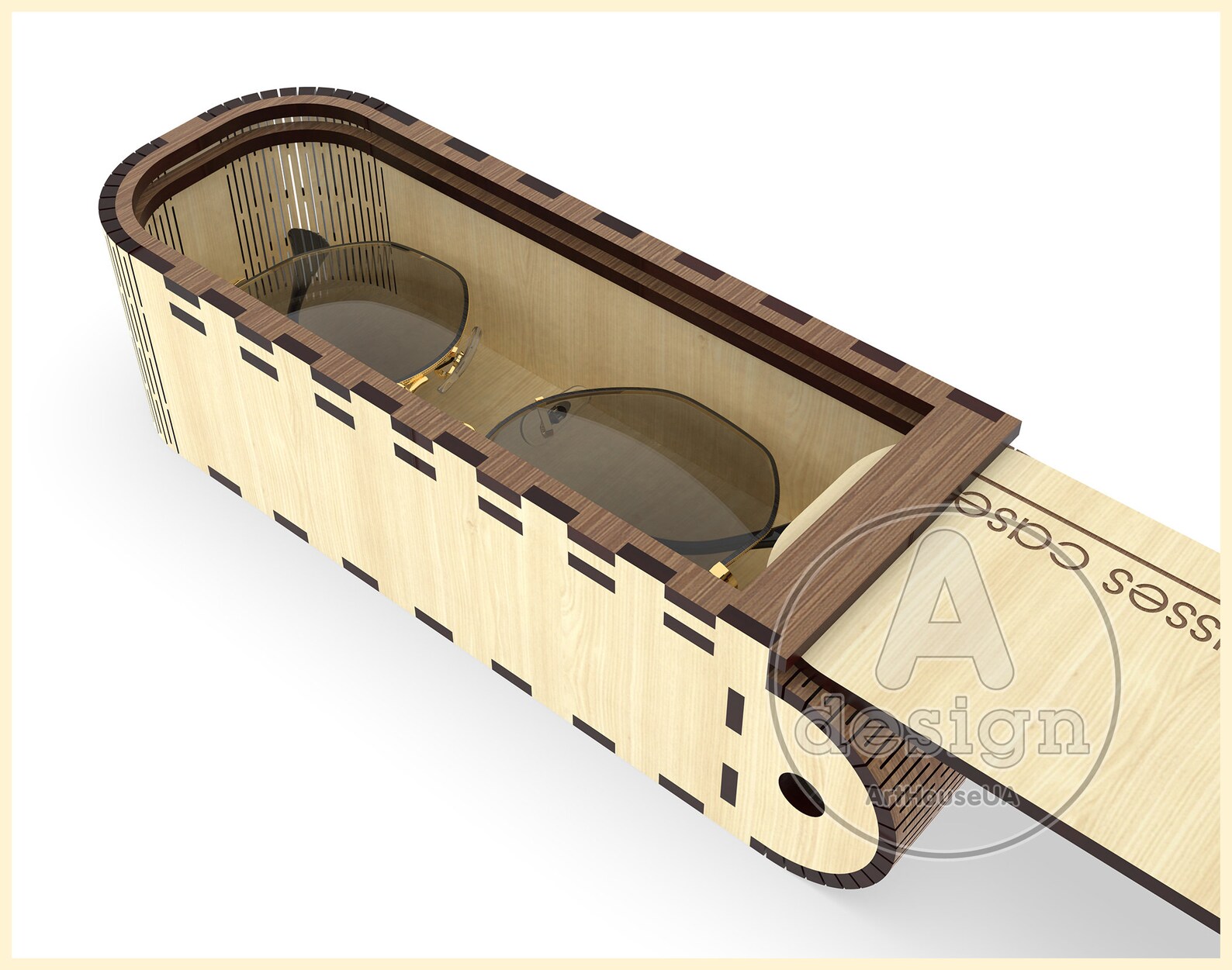 Glasses Case Vector File Wooden Case for Sun Glasses - Etsy