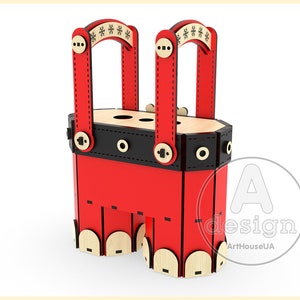 Santa Claus Pants Christmas Gift Bag SVG Vector File Laser Cutter and ...