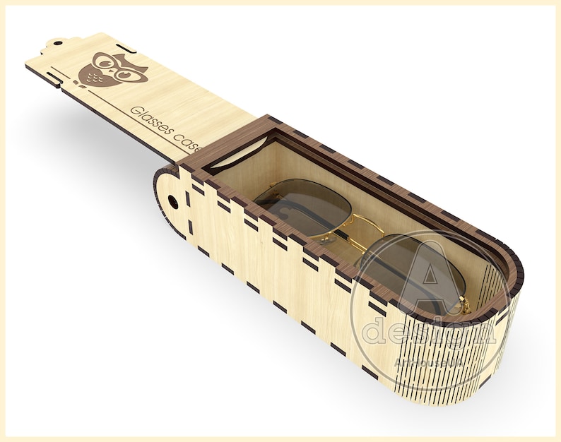 Glasses Case Vector File Wooden Case for Sun Glasses - Etsy