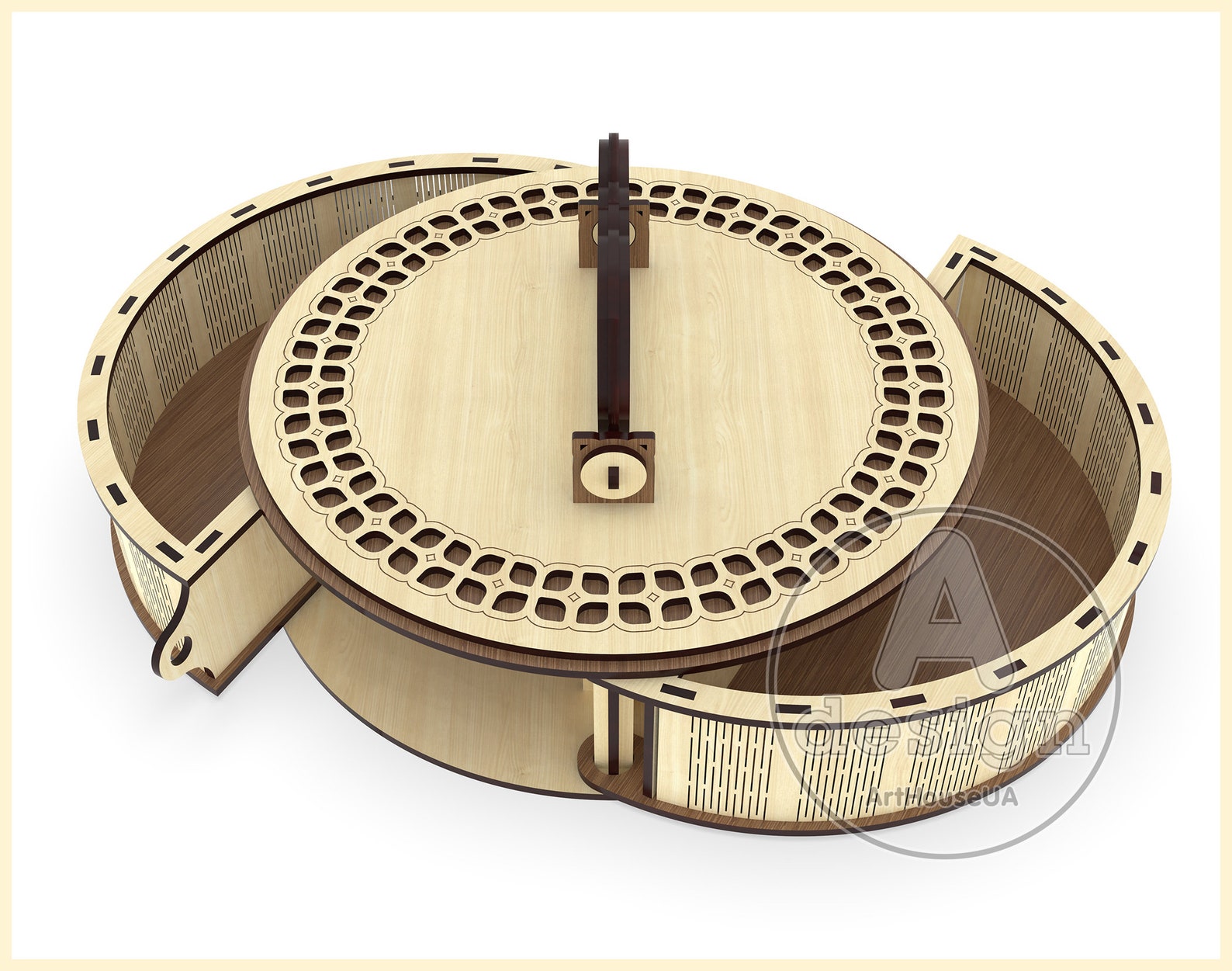 Wooden Circle Box Ready Vector for Glowforge SVG Gift Box - Etsy