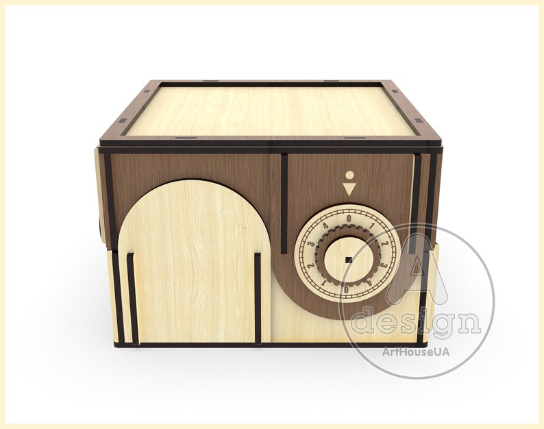 Wooden Safe Box Laser Cut Vector File Gift Box Like Safe SVG - Etsy UK
