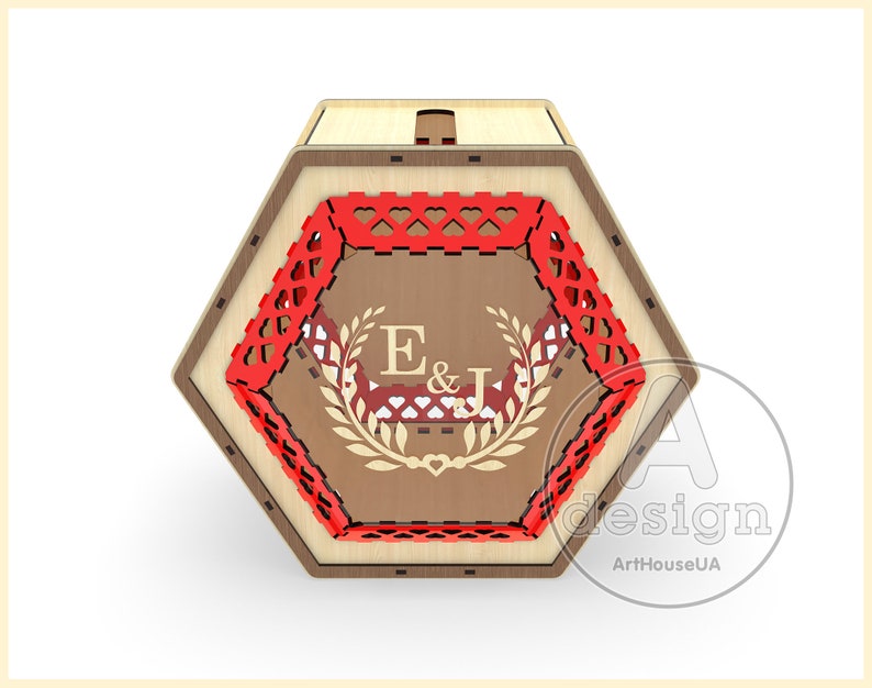 Wedding Card Box Vector SVG File for Laser Cut and Glowforge - Etsy