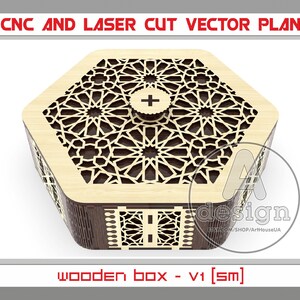 Wooden box vector Gift box laser cut Plywood box laser | Etsy