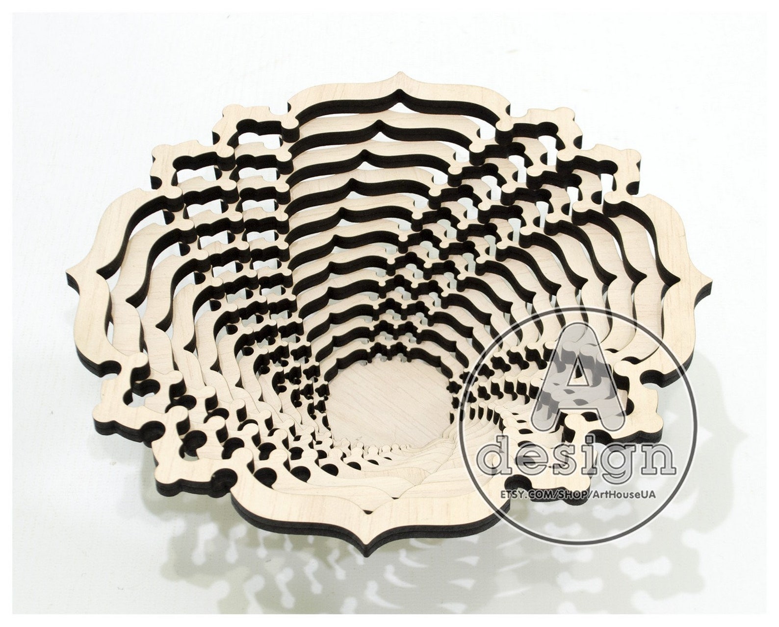Bowl Laser Cut Vector File DXF Basket Vector Dish for Fruit - Etsy