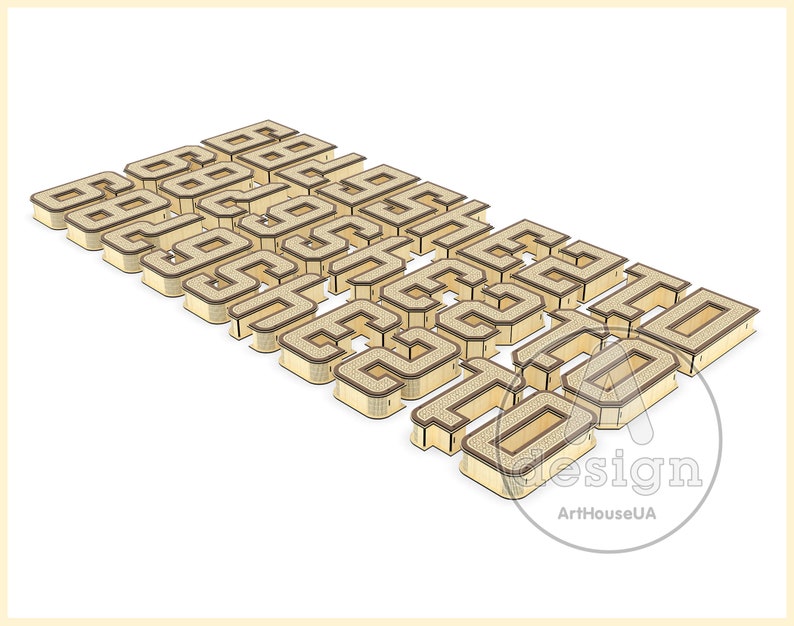 3D Numbers Box Laser Cut Vector Bundle SVG for Candy Treats Chocolate ...