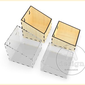 50 Boxes of Different Sizes Without a Lid, Vector Laser Cutting ...