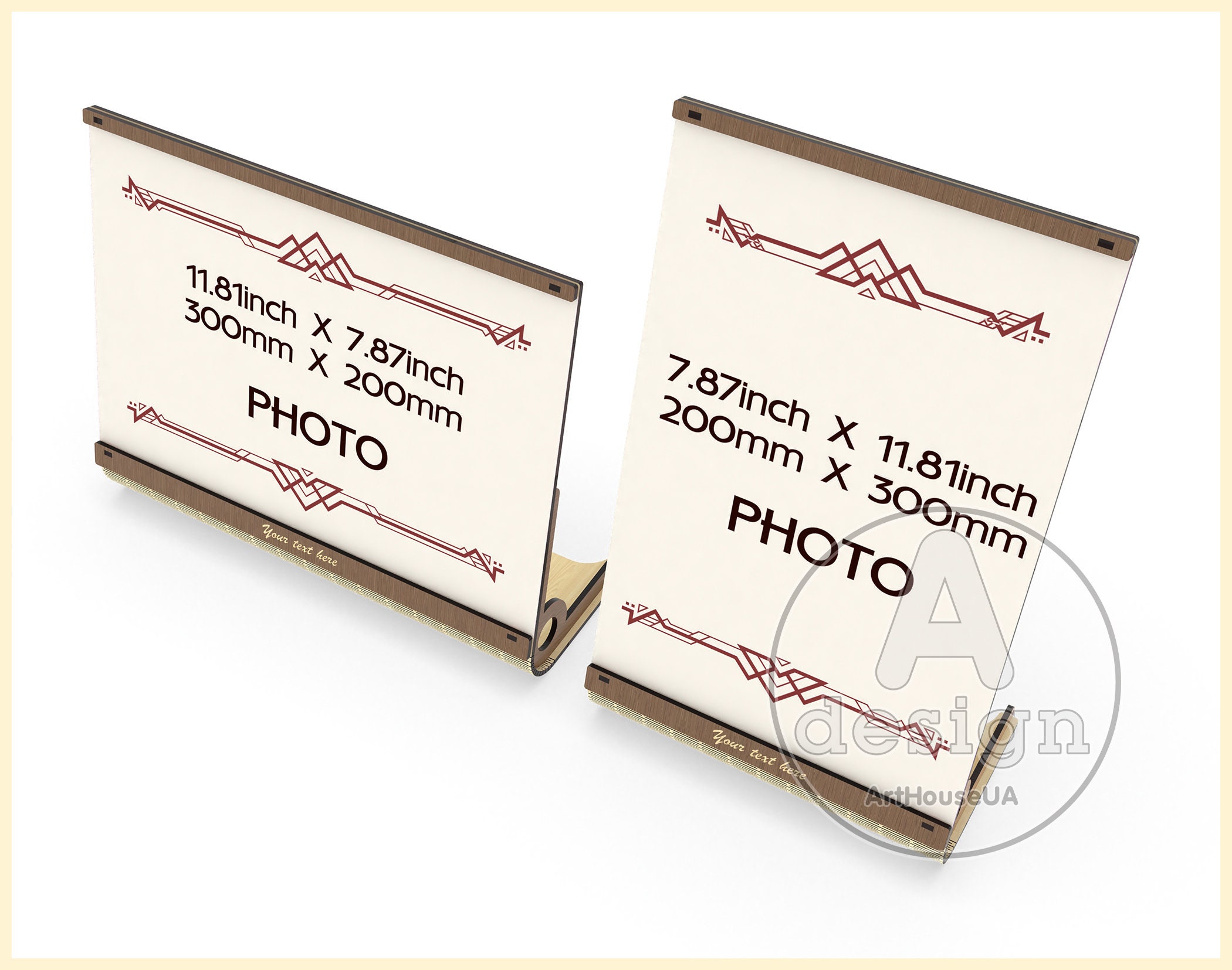 Photo Frame Laser Cut Vector File, Photo Frame Glowforge Ready SVG File ...