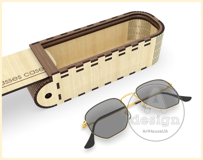 Glasses Case Vector File Wooden Case for Sun Glasses - Etsy